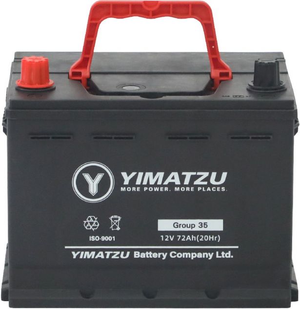 Battery - Group 35 Automotive, 12V 72Ah, 550CCA, SLA, MF, Yimatzu ...